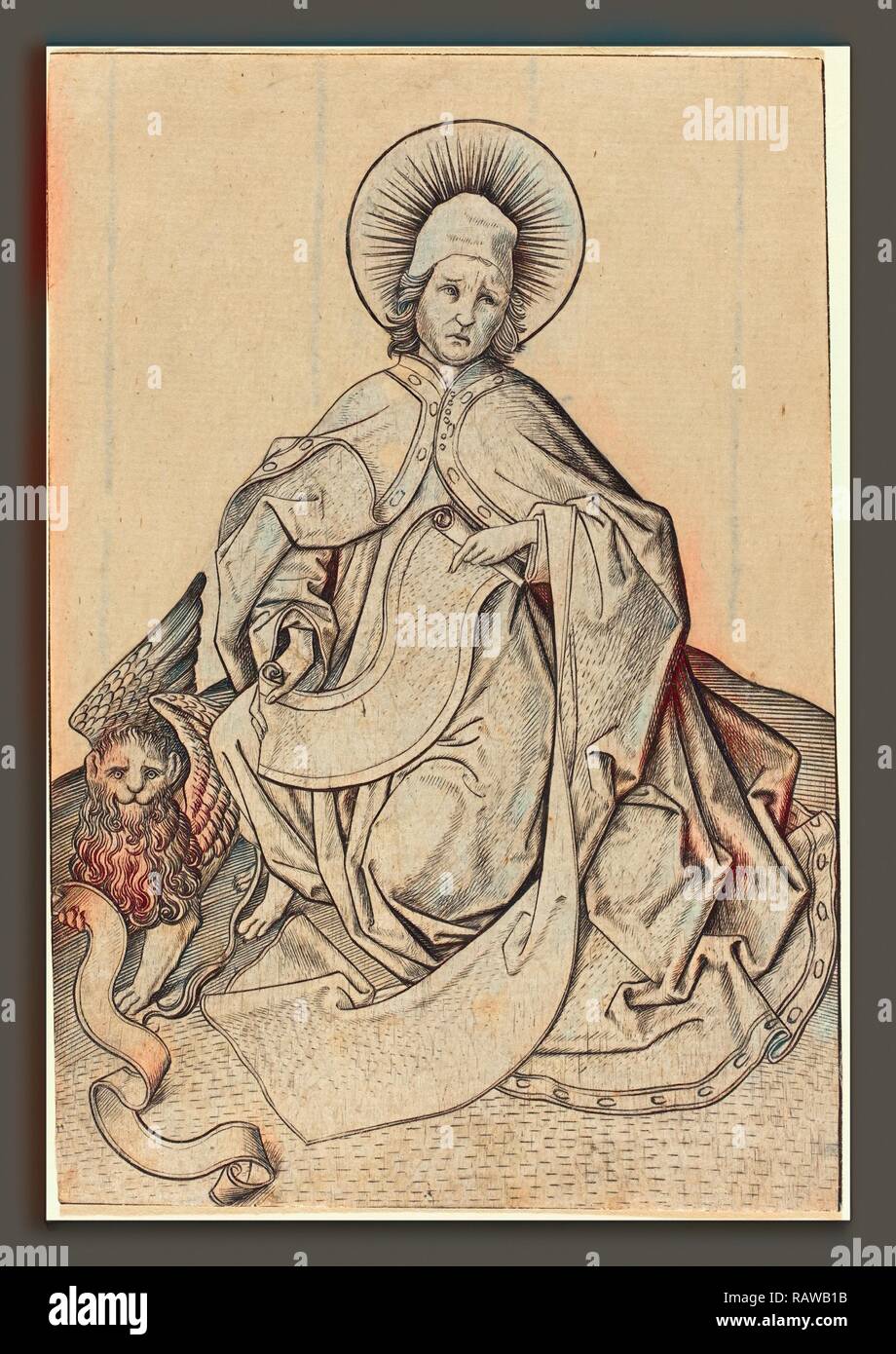 Master E.S. (German, active c. 1450 - active 1467), Saint Mark, c. 1460 ...