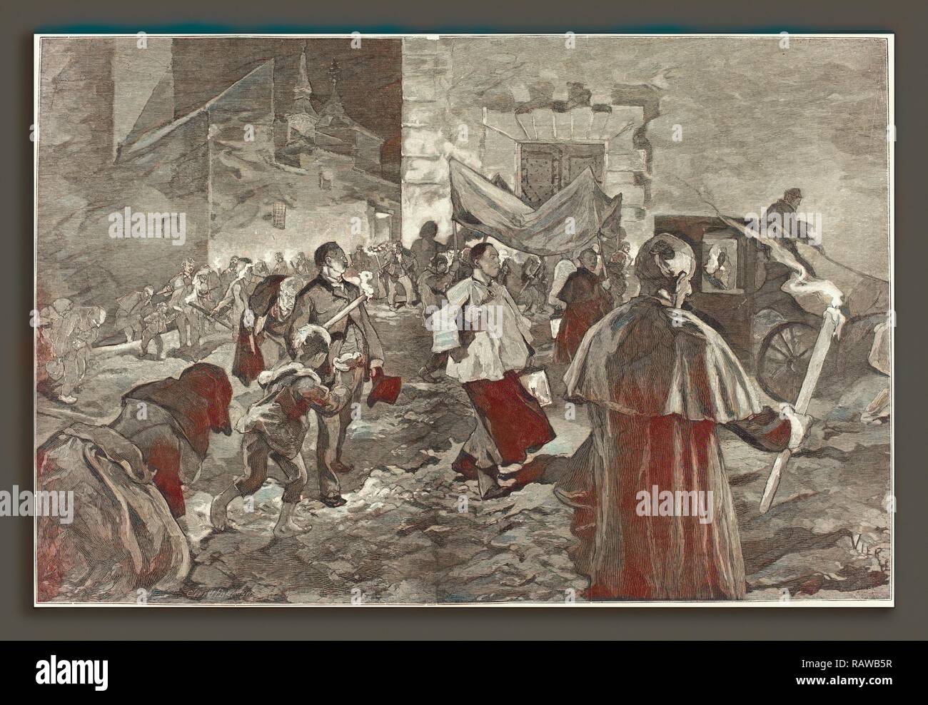 Daniel Vierge (Spanish, 1851 - 1904), Espagne. La Viatique, 1889, wood ...