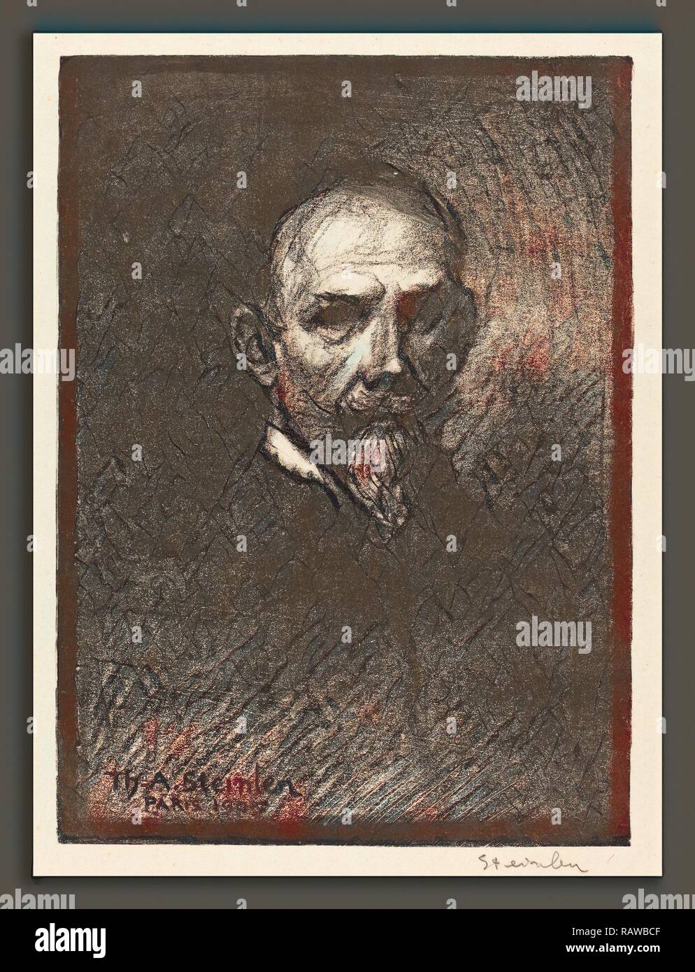 Théophile Alexandre Steinlen, Self-Portrait (Steinlen de face, tete ...