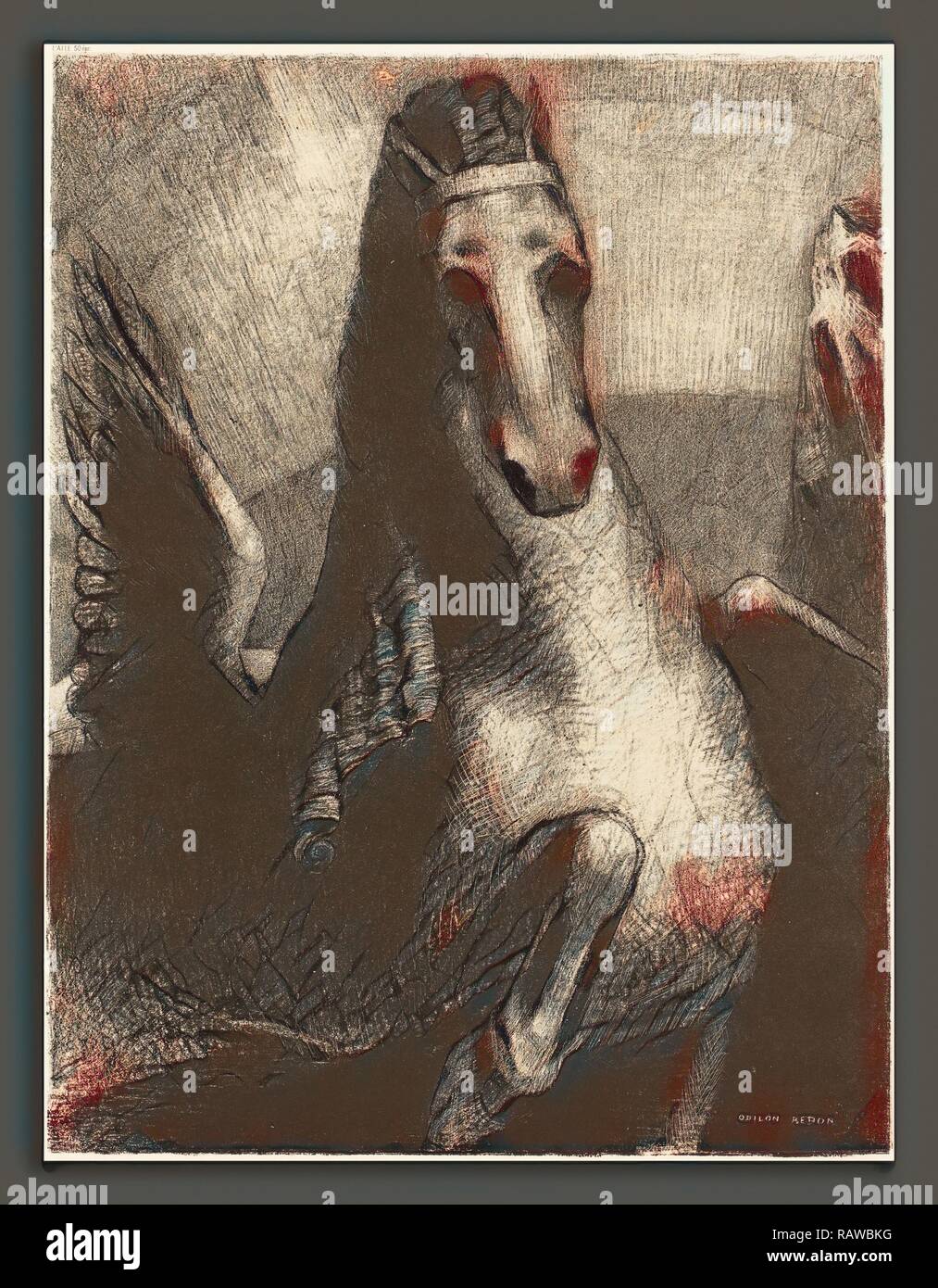Odilon Redon (French, 1840 - 1916), L'Aile (The Wing), 1893, lithograph ...