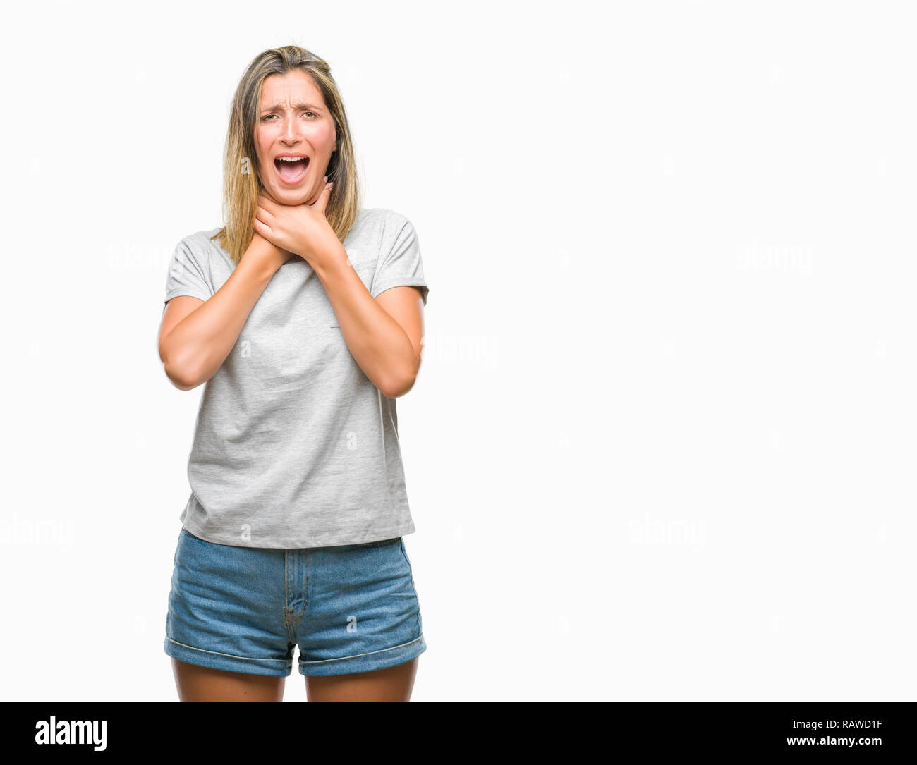 Strangle neck woman Cut Out Stock Images & Pictures - Alamy