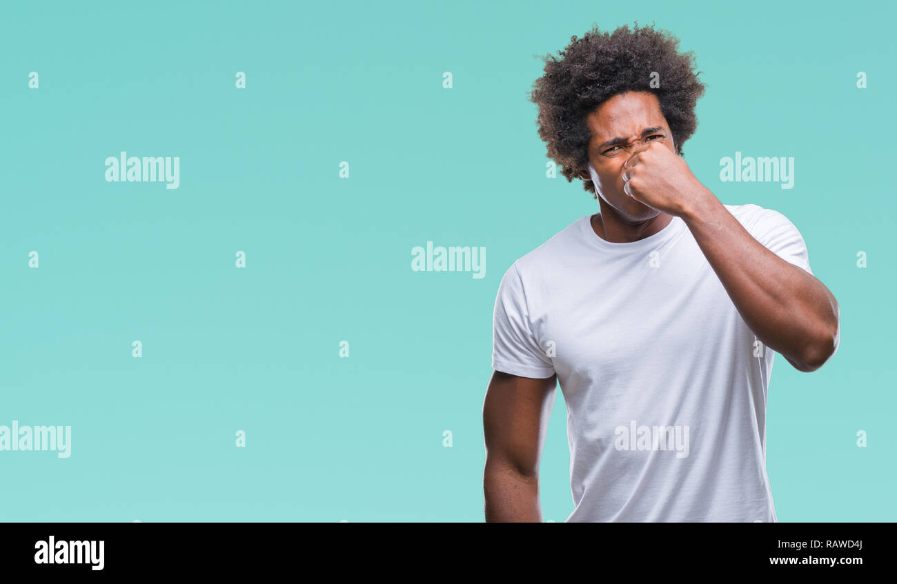 Excited young man smelling hi-res stock photography and images - Alamy