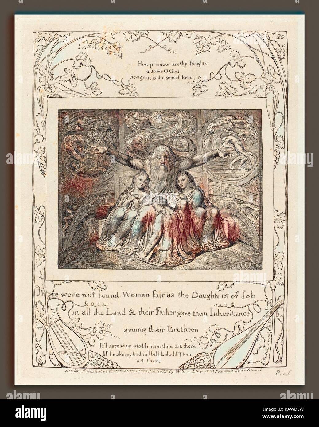 William Blake (British, 1757 - 1827), Job and His Daughters, 1825 ...
