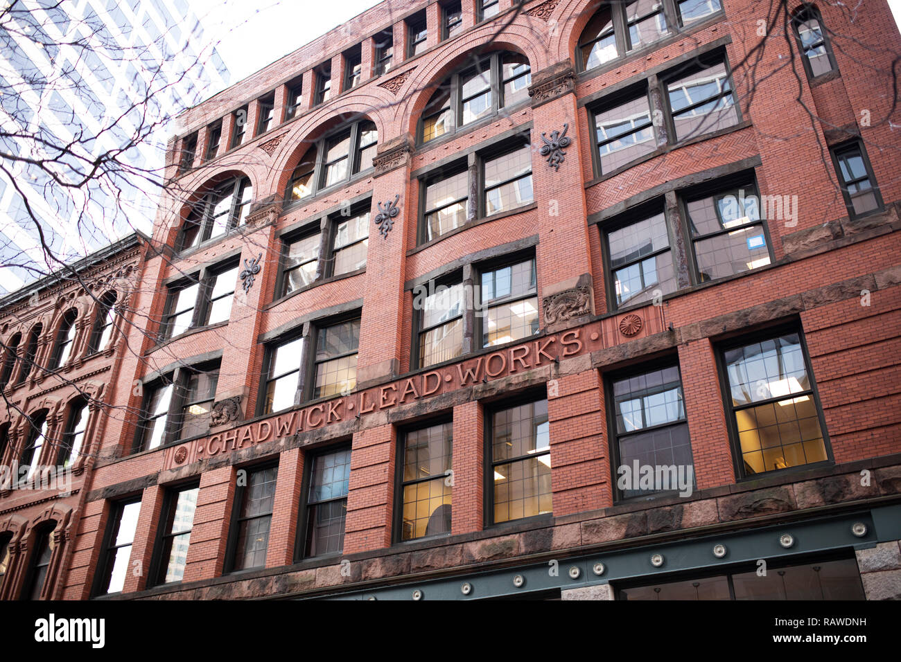 The historic Chadwick Lead Works building on High Street in downtown ...