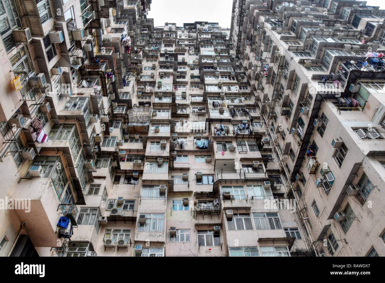 High density old residential building in Hong Kong Stock Photo - Alamy