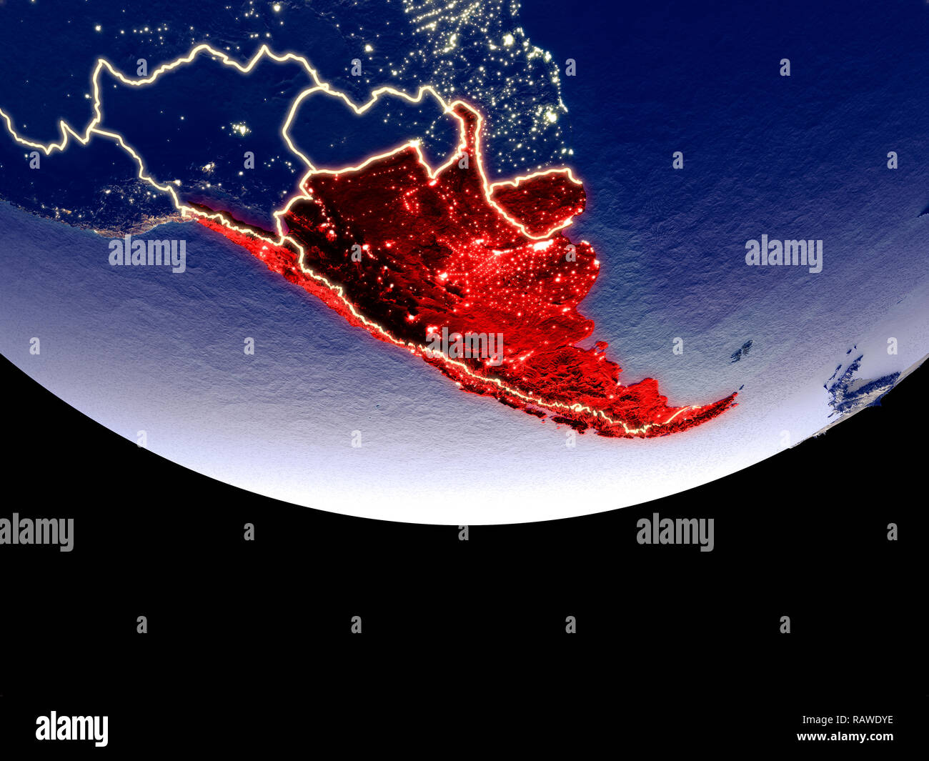 Map the southern cone hi-res stock photography and images - Alamy