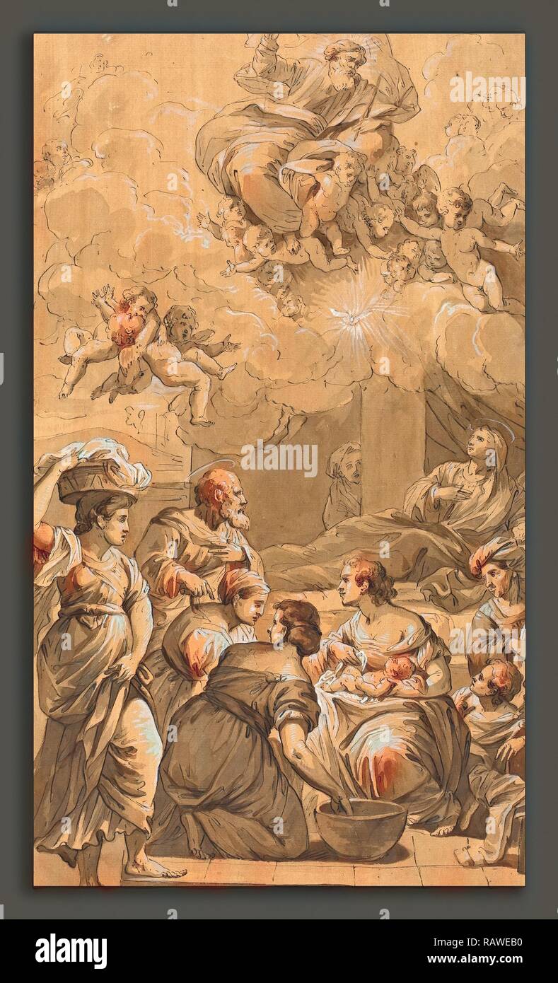 Follower of Francesco Fontebasso, Birth of the Virgin, 18th century ...