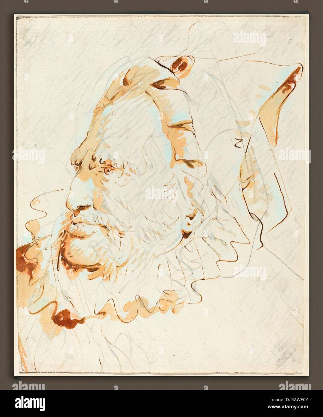 Giovanni Battista Tiepolo (Italian, 1696 - 1770), Head of a Magician, c ...