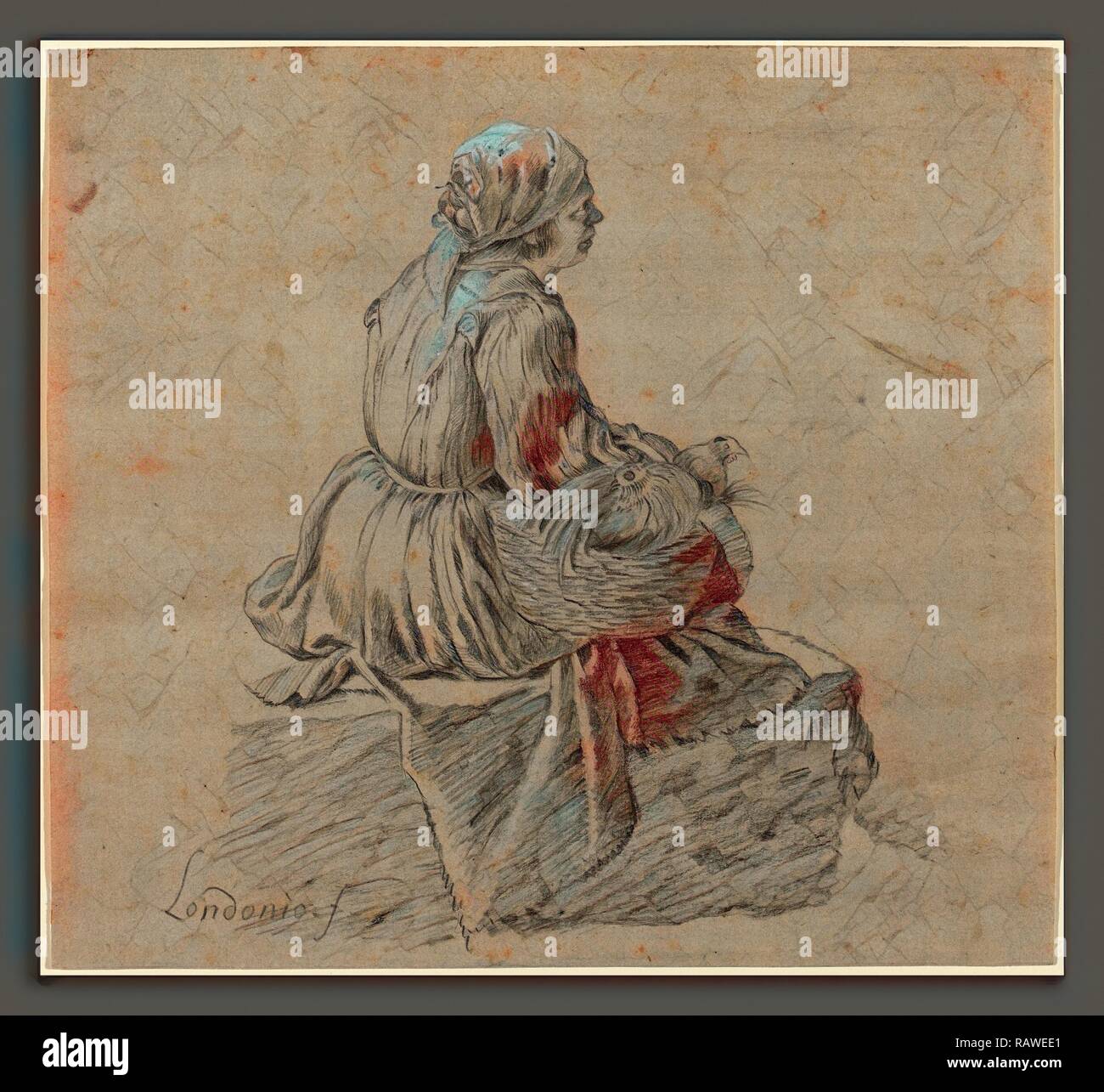 Seated italian peasant woman hi-res stock photography and images - Alamy