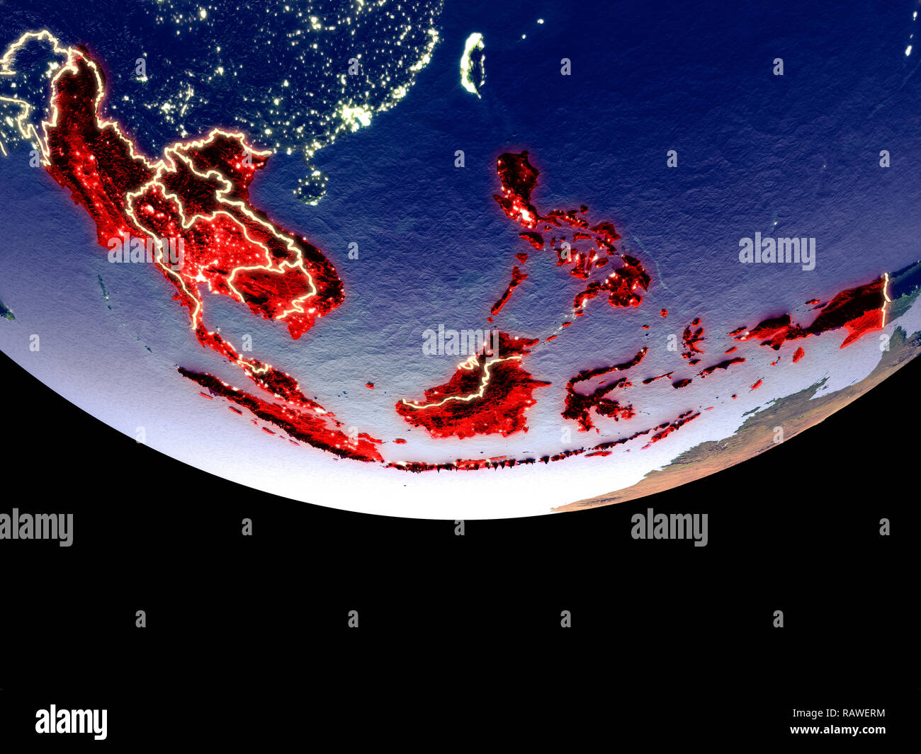 Eastern asia visible satellite picture