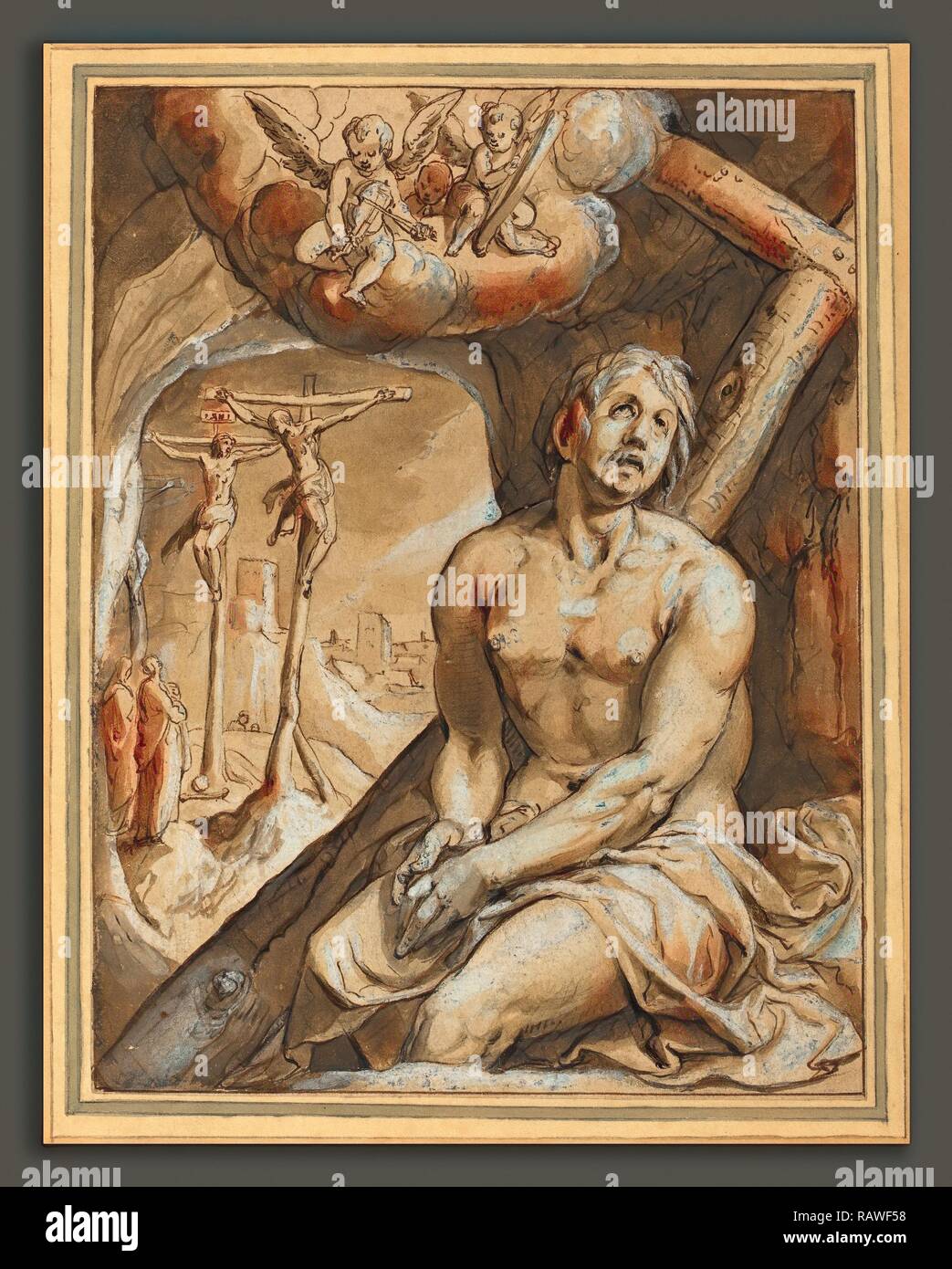 Karel van Mander I (Netherlandish, 1548 - 1606), The Good Thief, pen ...