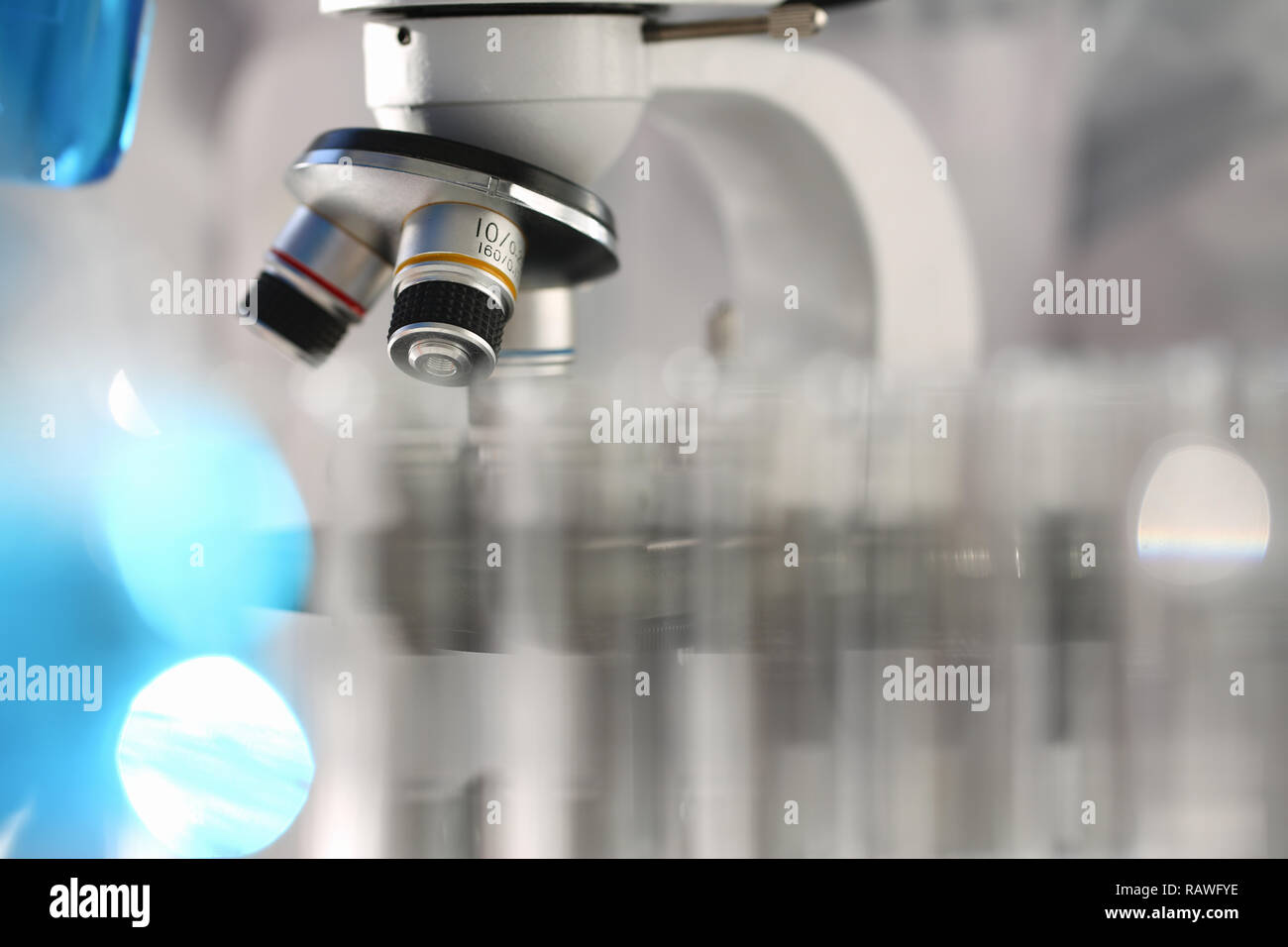 Head microscope on the background laboratory Stock Photo - Alamy