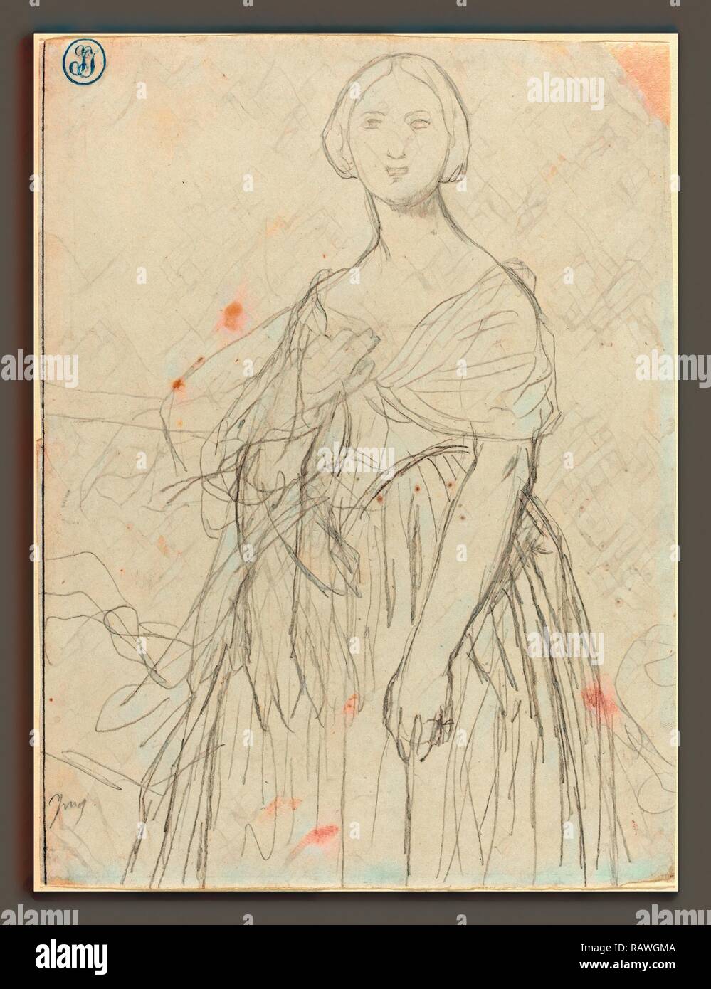 Jean-Auguste-Dominique Ingres (French, 1780 - 1867), Sketch for Madame ...