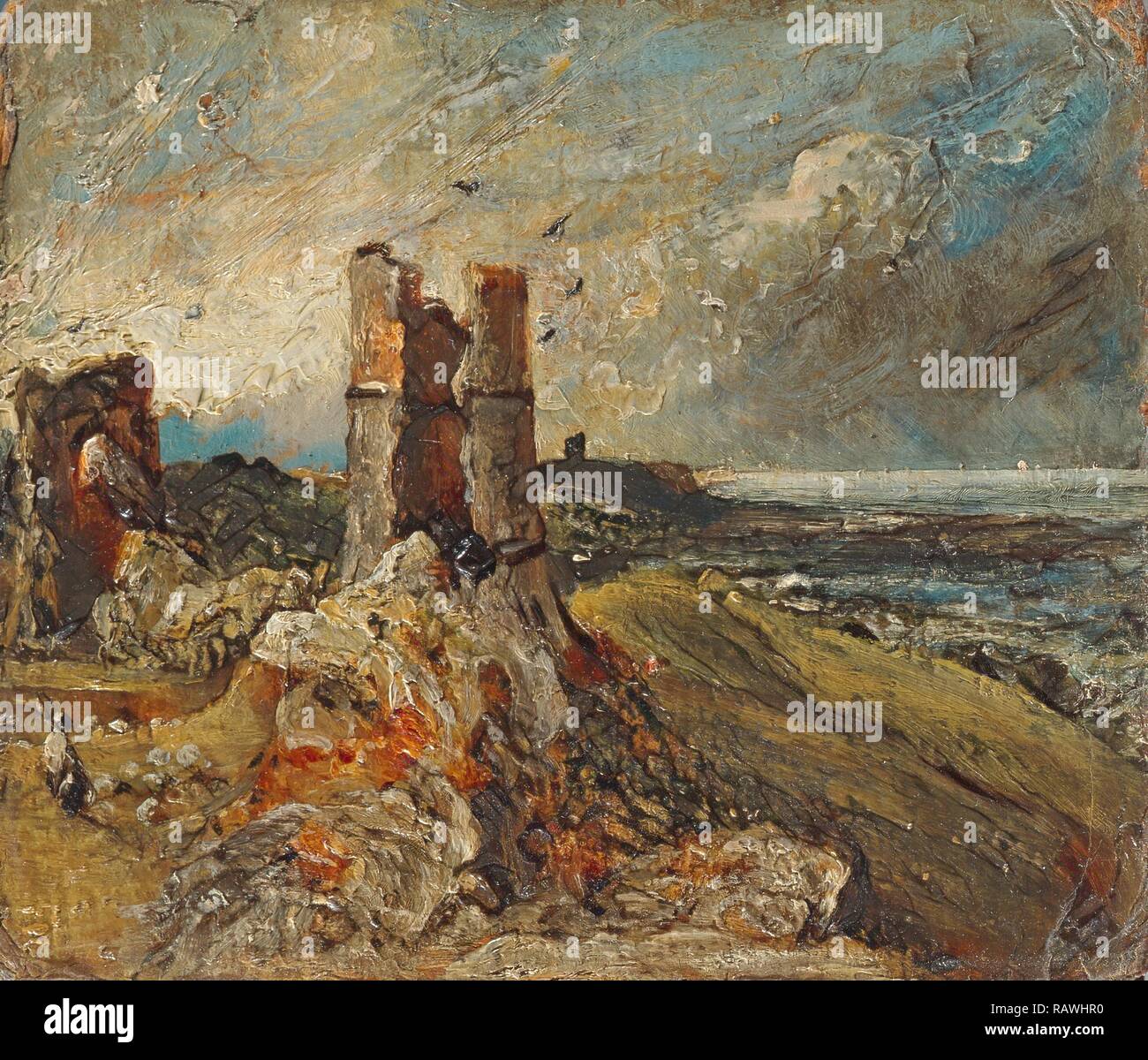 Hadleigh Castle Sketch of Hadleigh Castle Verso: Study of Five Horned ...