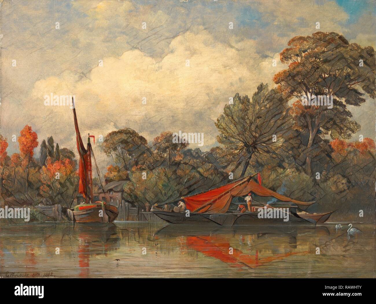 Opposite my House at Barnes Signed and dated, lower left: 'E. W. Cooke ...