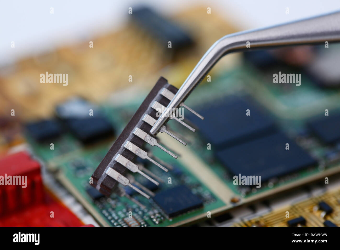 An employee of computer repair service Stock Photo - Alamy