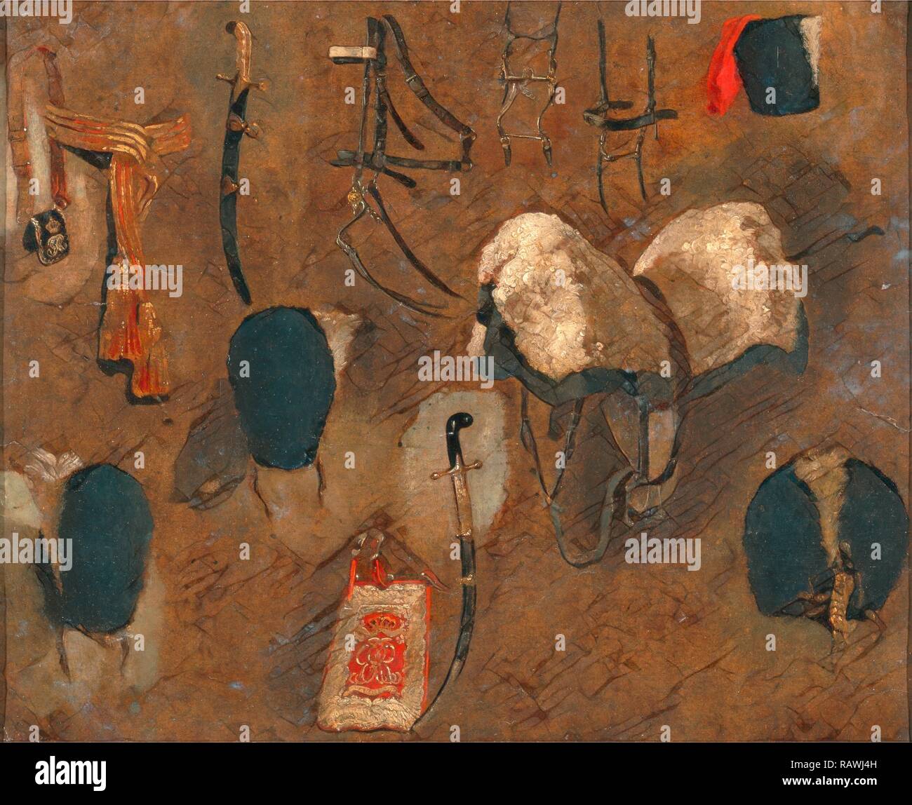 Studies of Military Accoutrements: a study for `The Battle of Waterloo ...