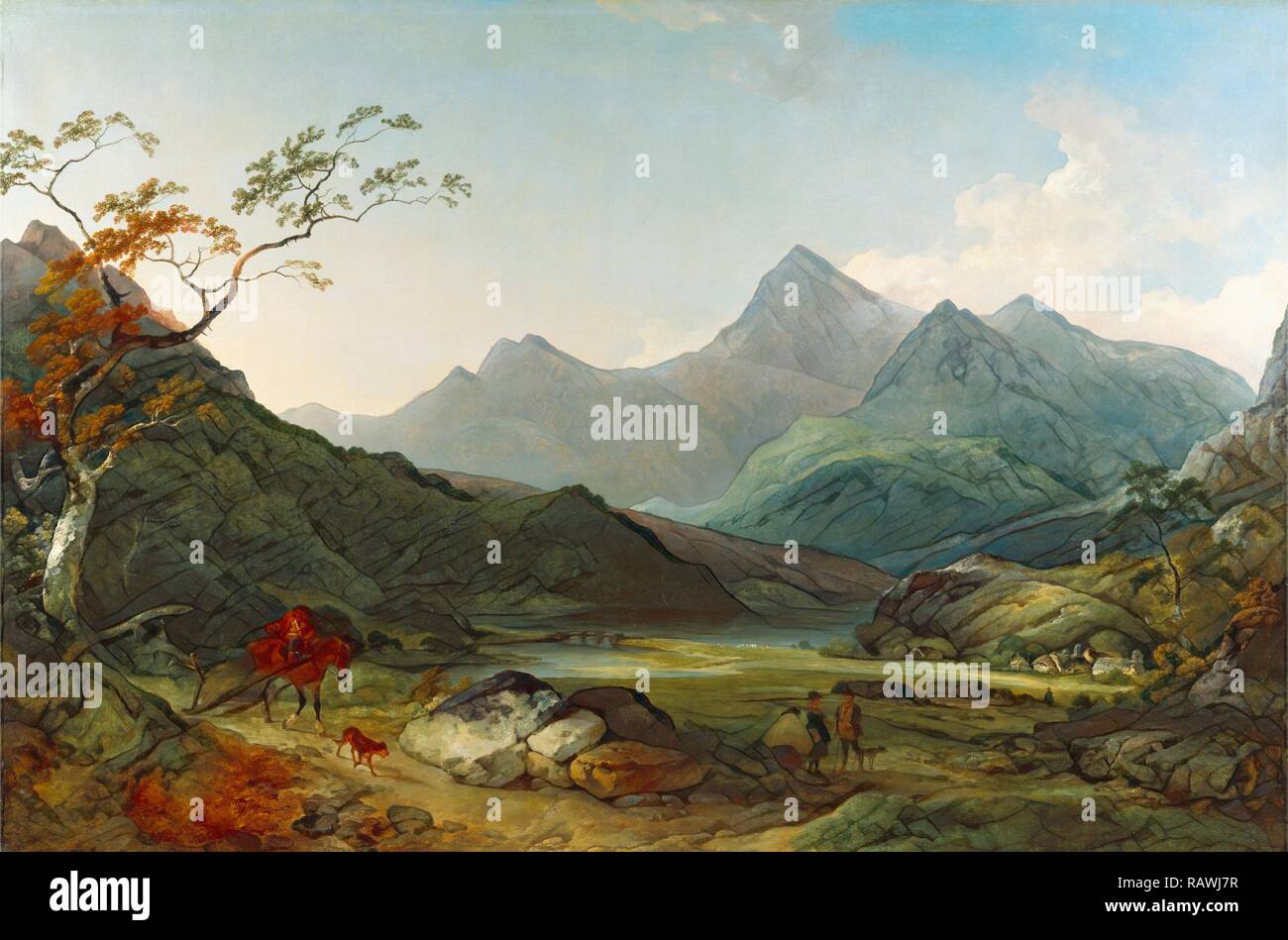 Snowdon from Capel Curig Signed and dated on boulder, lower center: 'P ...