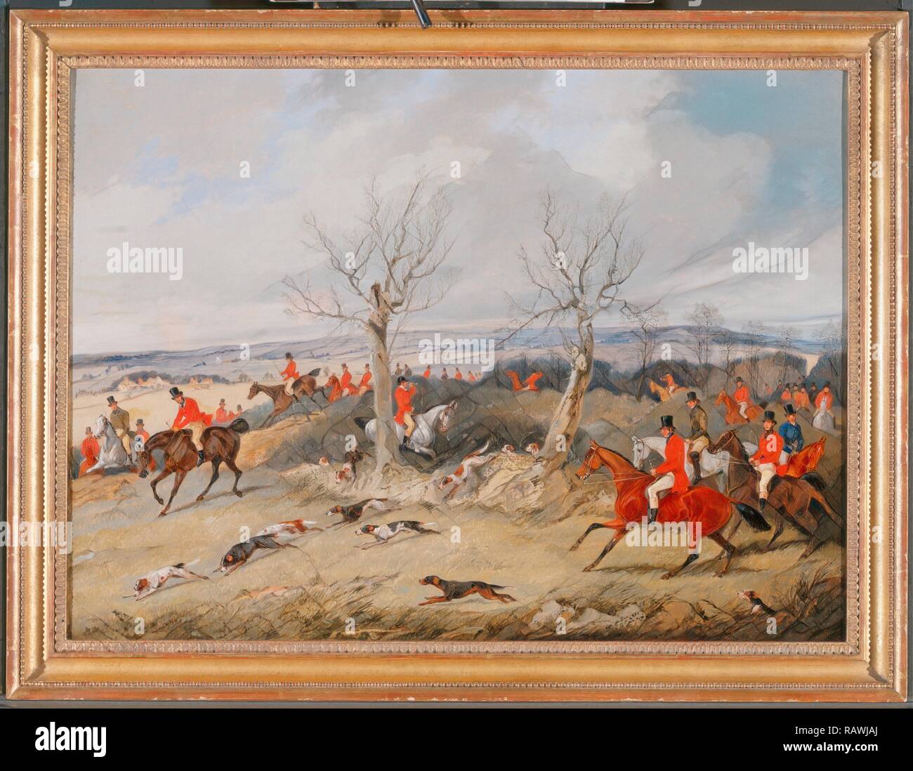 Hunting Scene: In Full Cry The Belvoir Hunt: Full Cry Signed, lower ...
