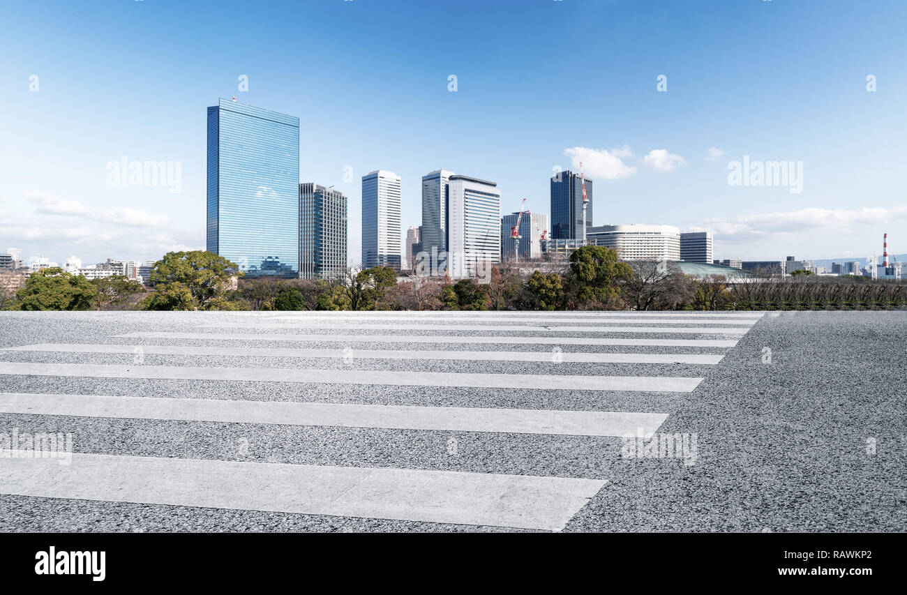 Empty Ground With Modern Cityscape High Resolution Stock Photography ...