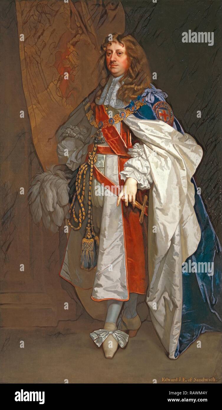 Edward Montagu, 1st Earl of Sandwich Inscribed in ocher-color paint ...