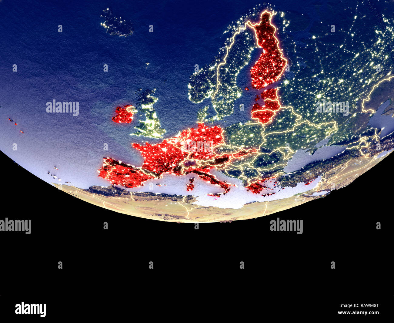 Eurozone countries map hi-res stock photography and images - Alamy