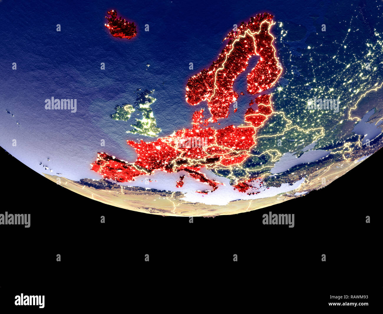 Schengen countries map hi-res stock photography and images - Alamy