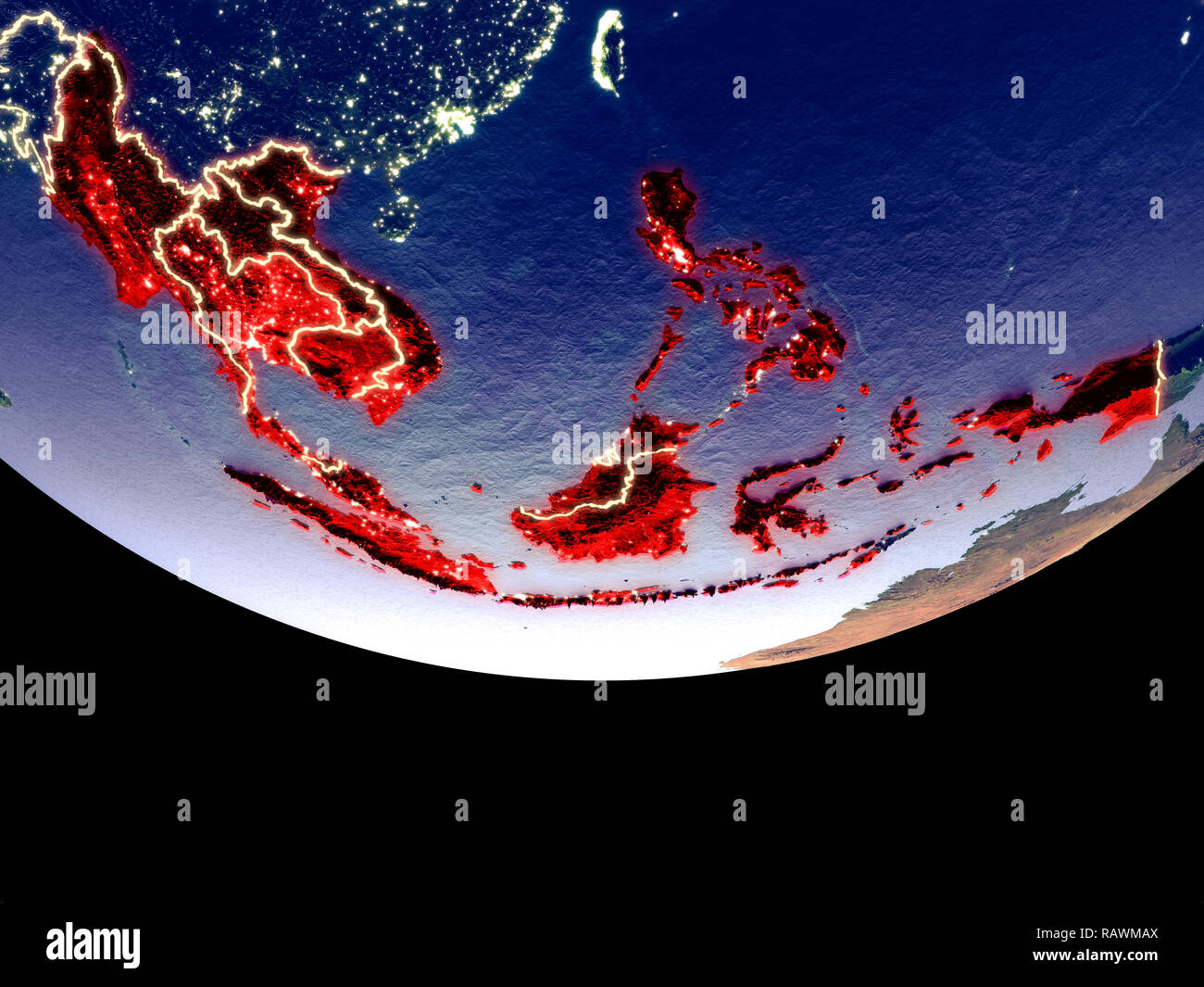Asean countries map hi-res stock photography and images - Alamy