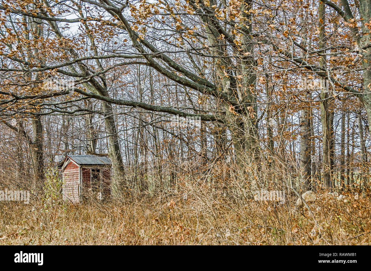 Faded red outhouse hi-res stock photography and images - Alamy