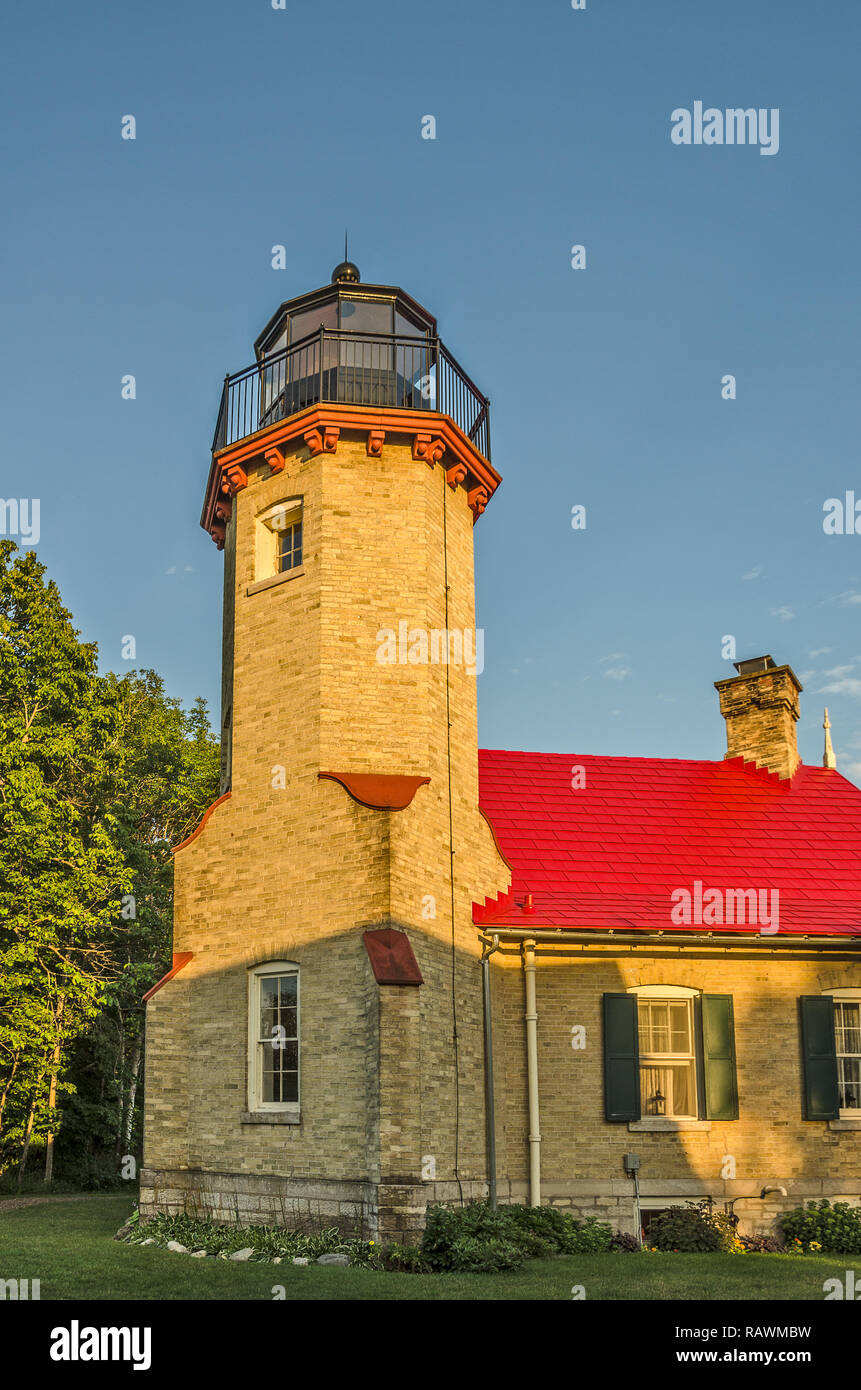 Constructed of Cream City brick, the McGulpin Point Lighthouse was ...
