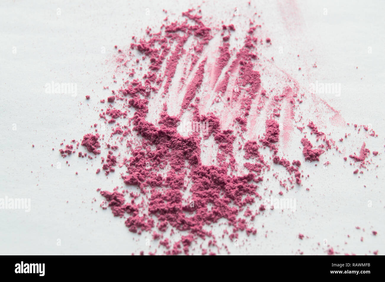 Multiple pink powder for the face, eyeshadow on white background ...