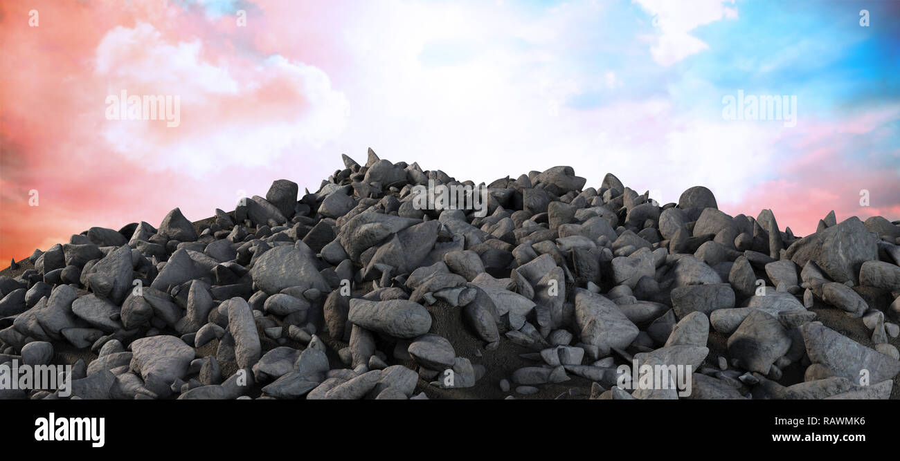 Composite image of pile of rocks Stock Photo - Alamy