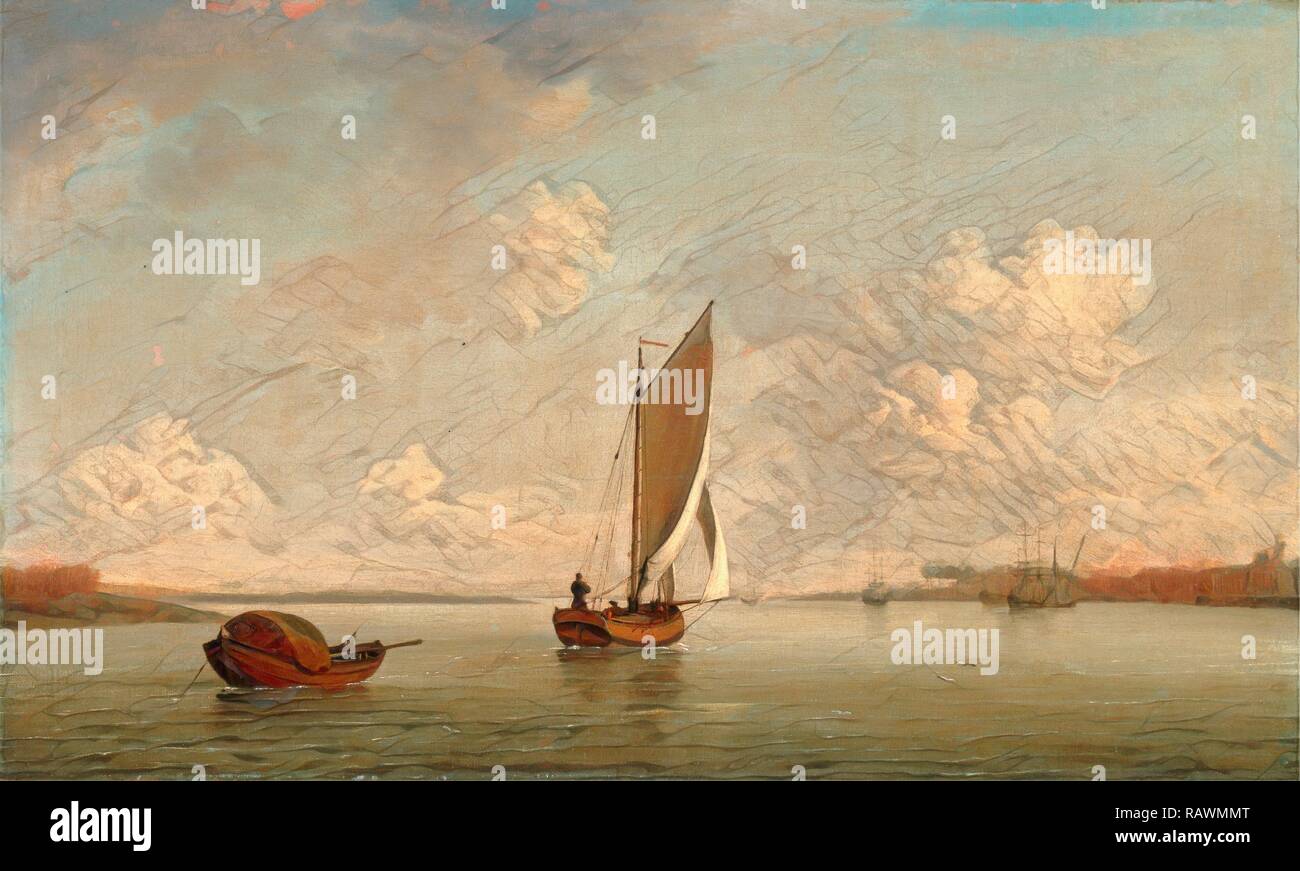 A Smack Under Sail in a Light Breeze in a River, Charles Brooking, 1723 ...