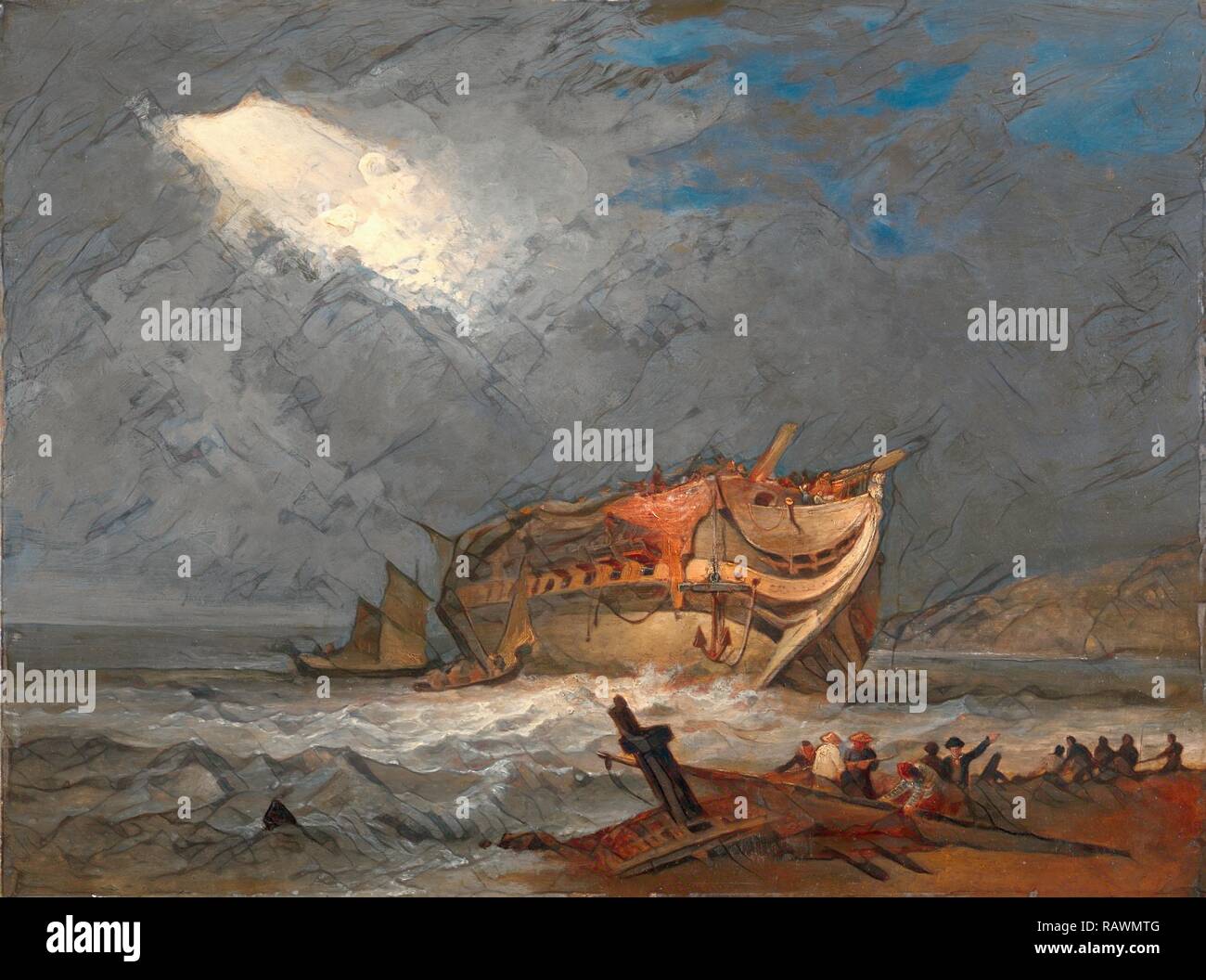 The Wreck of the Dutton, An East Indiaman, Samuel Prout, 1783-1852 ...