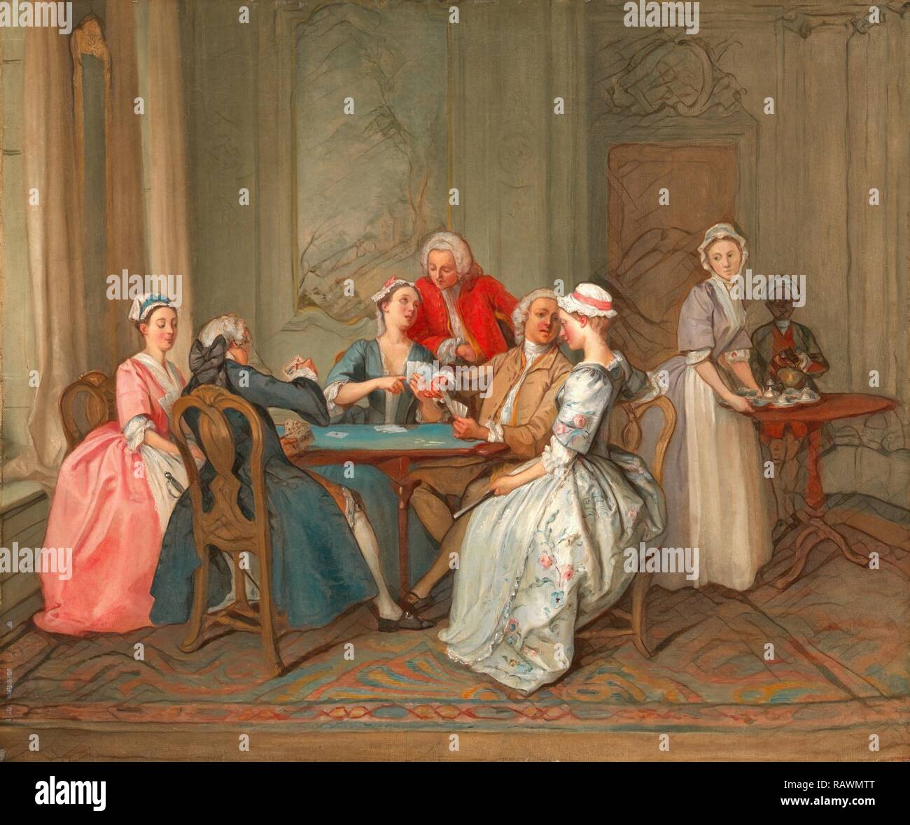 A Game of Quadrille, Hubert-François Gravelot, 1699-1773, French ...