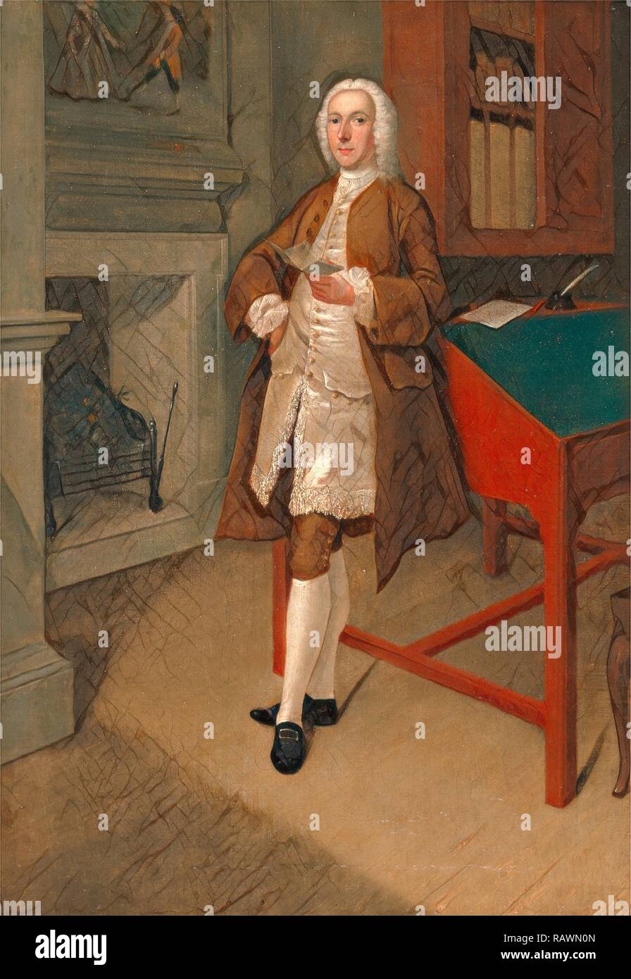 An Unknown Man in a Library, Arthur Devis, 1712-1787, British ...
