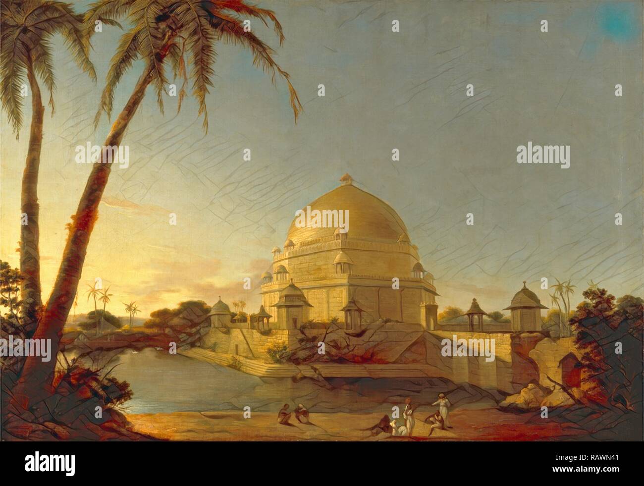 Tomb of Sher Shah, Sasaram, Bihar Signed in black paint, lower left: 'D ...