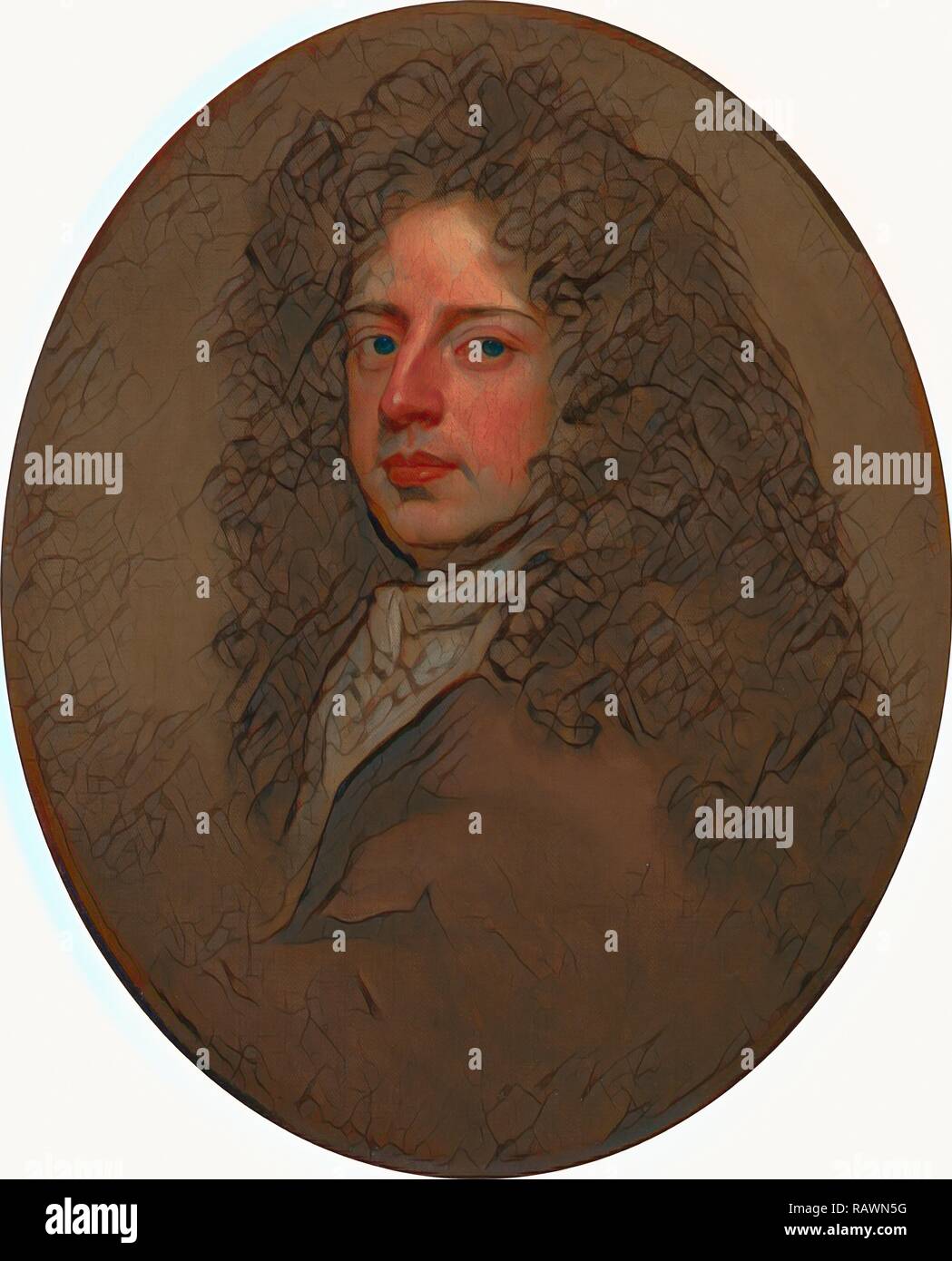 Self-Portrait, Sir Godfrey Kneller, 1646-1723, German. Reimagined by ...