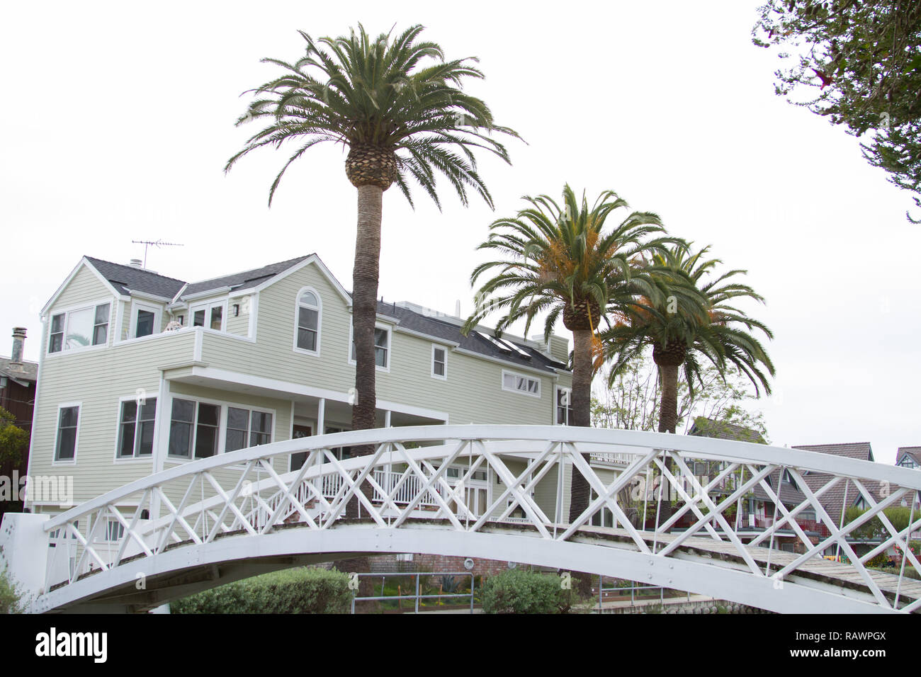 Bridge Over a Canal in Venice Beach Stock Photo - Alamy