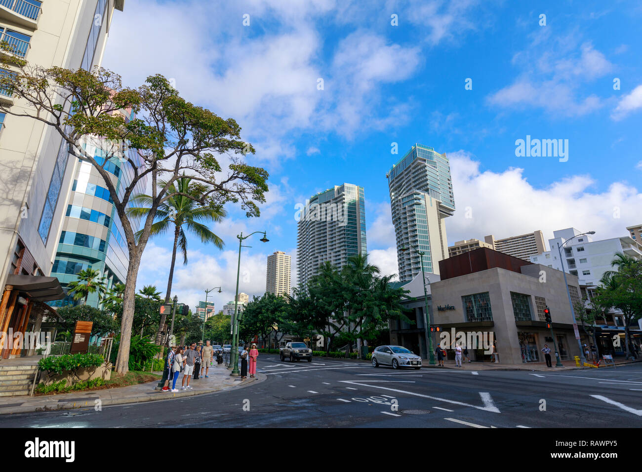 Kalakaua street hi-res stock photography and images - Alamy