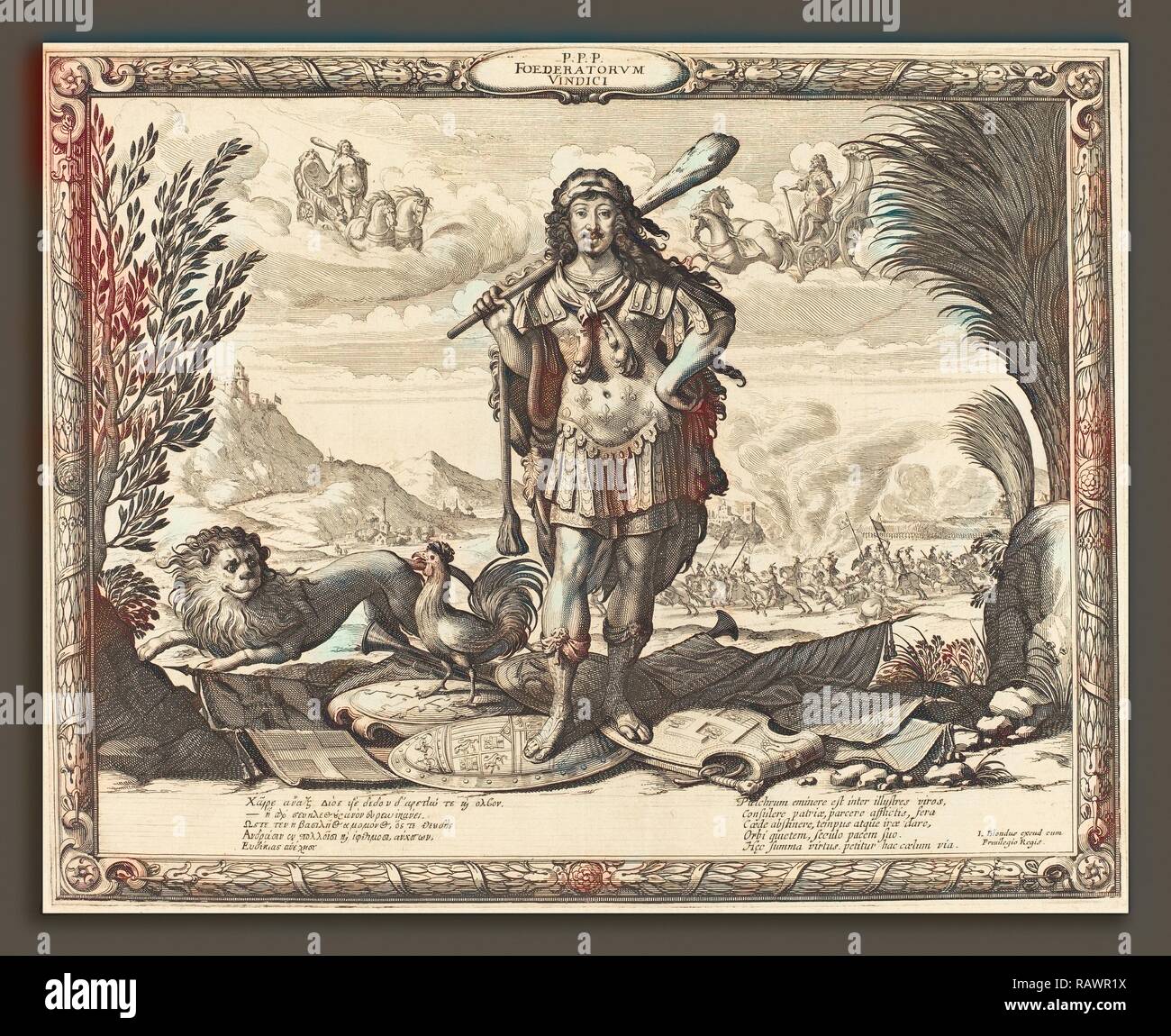 Abraham Bosse (French, 1602 - 1676), Louis XIII as Hercules, engraving ...