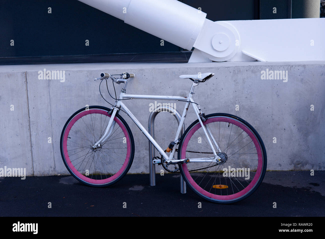 Bike pink wheel hi-res stock photography and images - Alamy