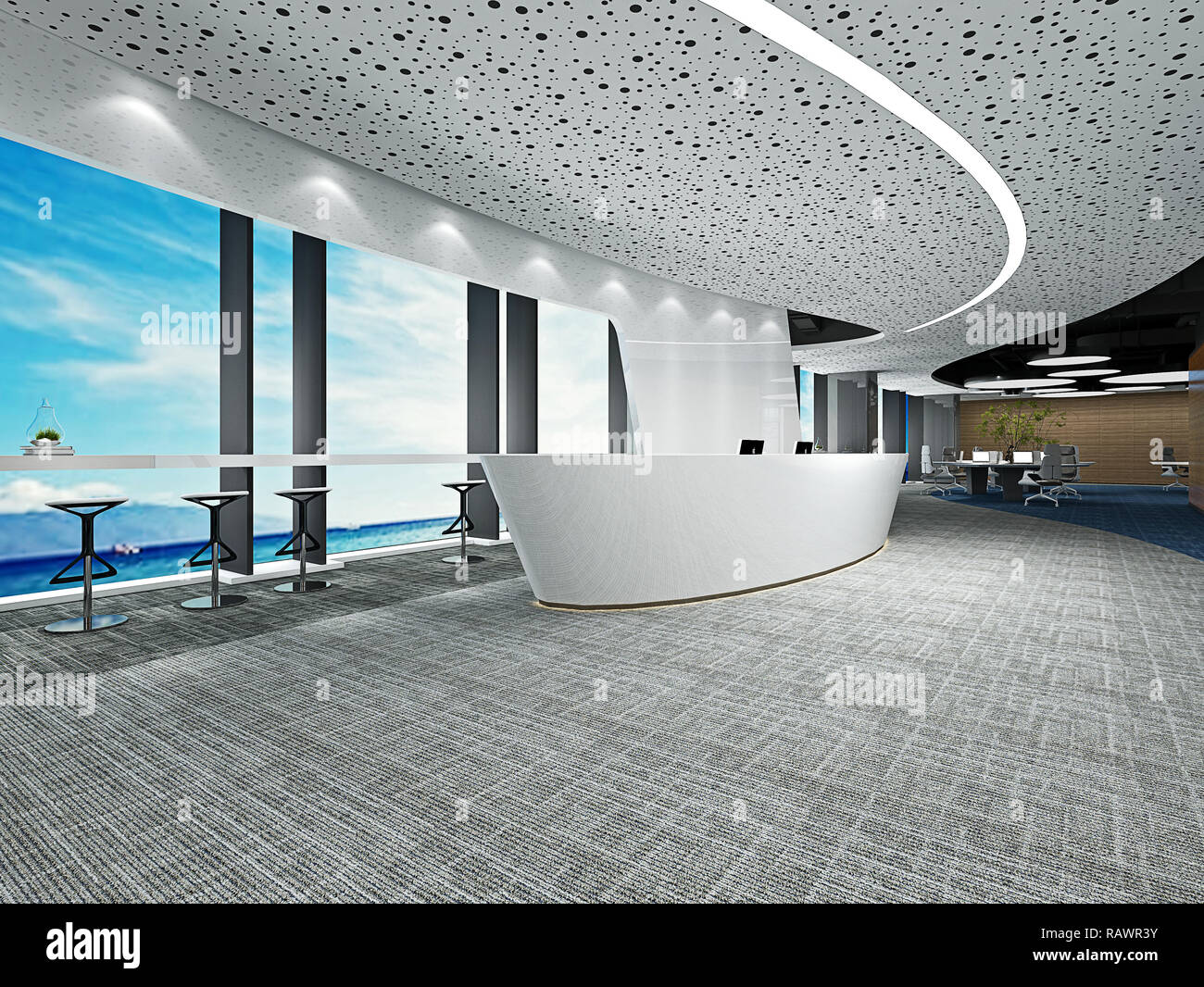 Interior Minimal Design Reception High Resolution Stock Photography and ...