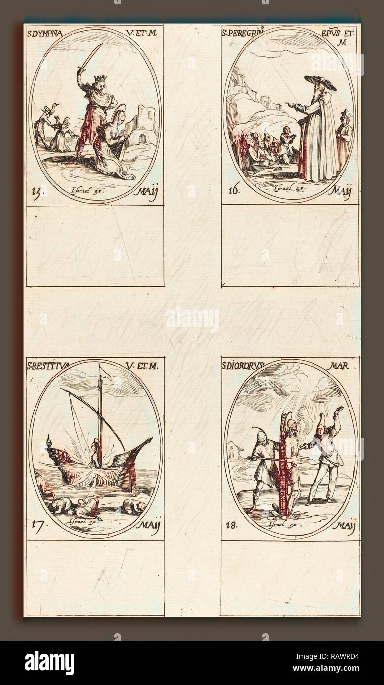 Jacques Callot (French, 1592 - 1635), St. Dympna, St. Peregrinus, St ...