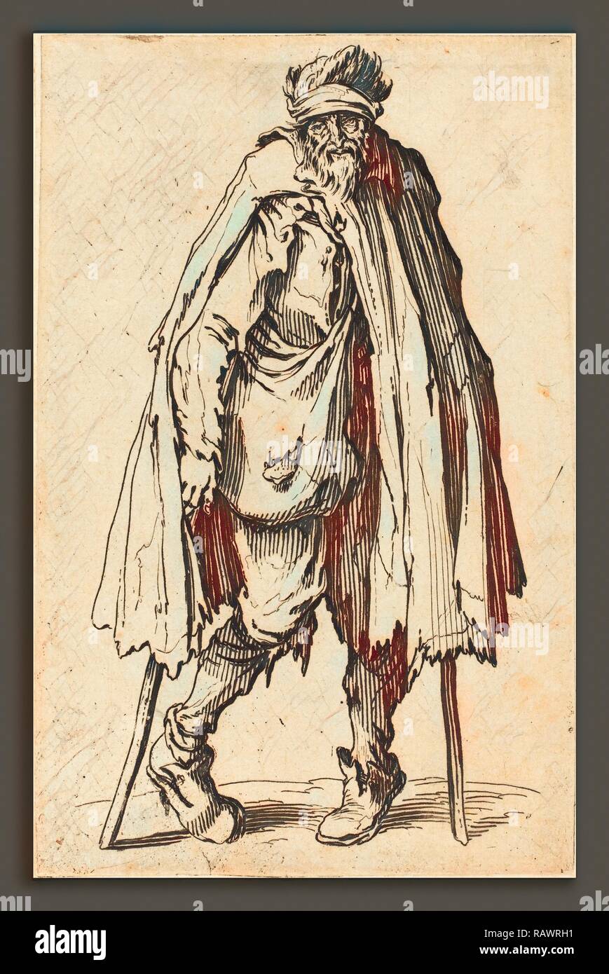 Jacques Callot (French, 1592 - 1635), Beggar with Crutches and Sack, c ...