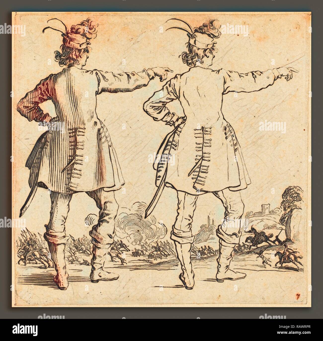 Jacques Callot (French, 1592 - 1635), Officer with Feathers in Cap ...