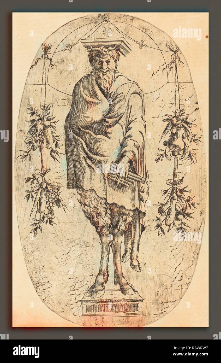 Jean Mignon (French, active 1543 - active c. 1545), Pan, etching ...