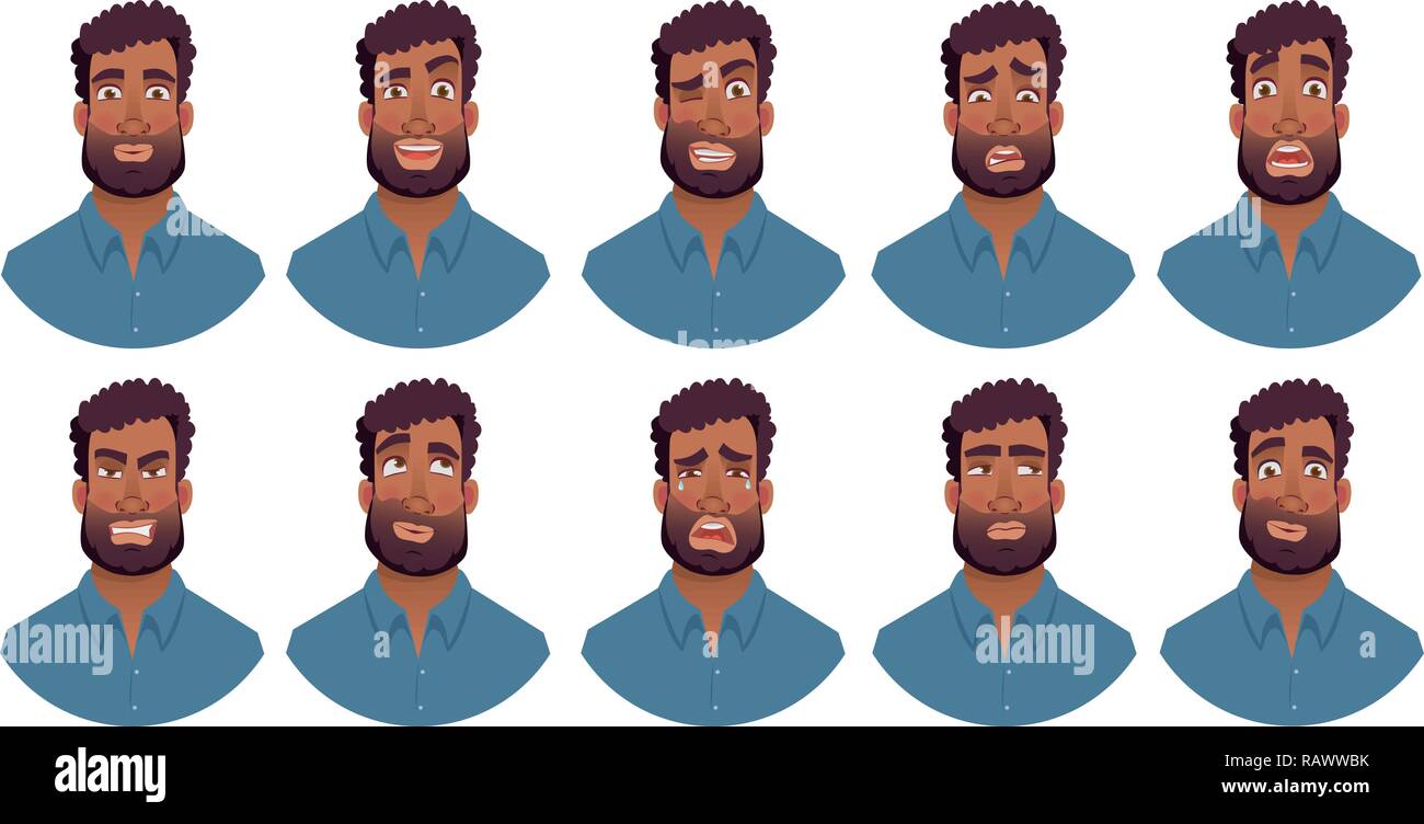 Male afro vector vectors hi-res stock photography and images - Alamy