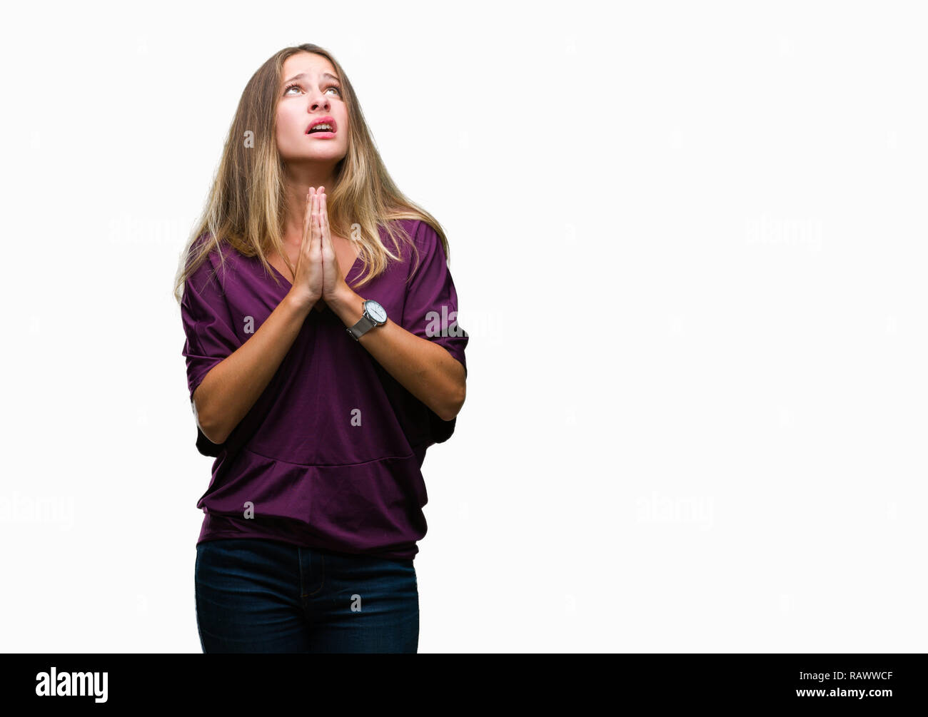 Desperate pleading background Cut Out Stock Images & Pictures - Alamy