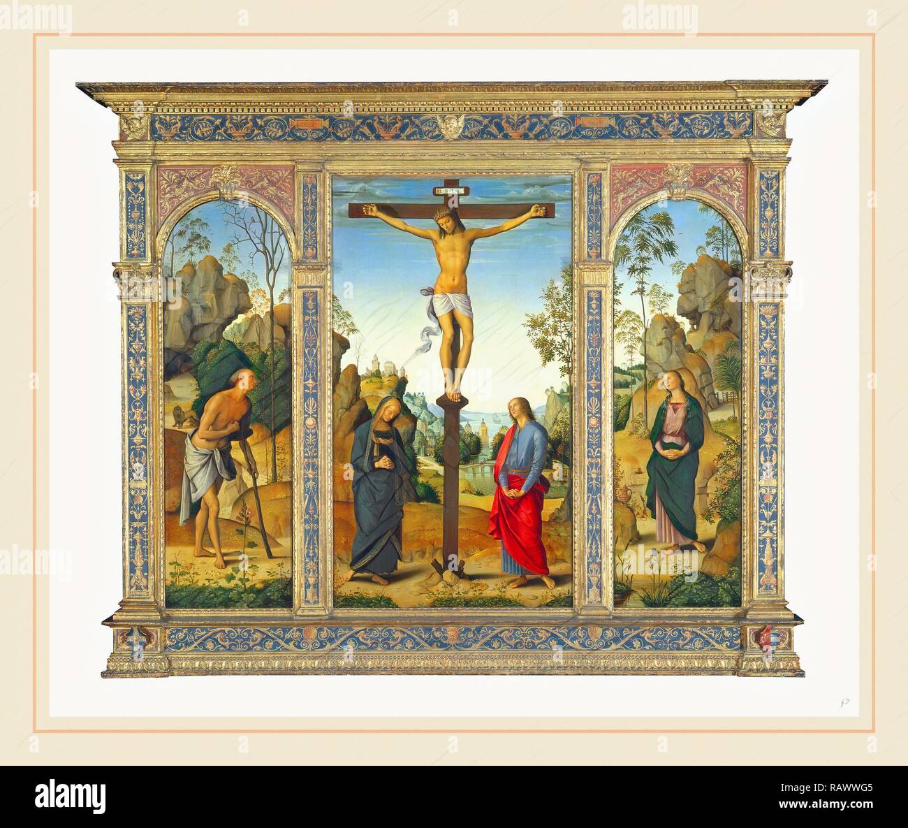 Pietro Perugino, The Crucifixion with the Virgin, Saint John, Saint Jerome, and Saint Mary ...